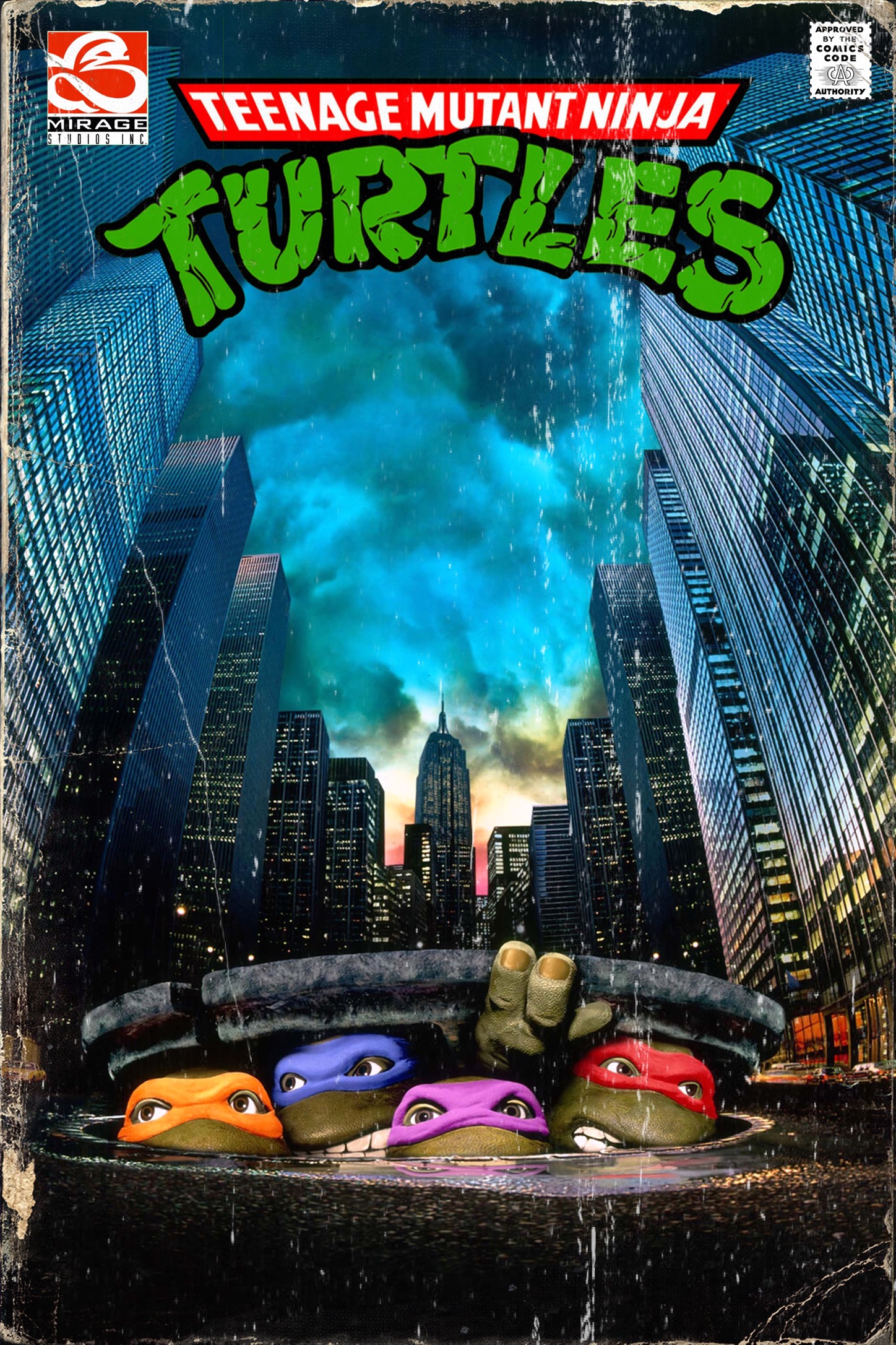 Tmnt Movie 1990 Poster TMNT TEENAGE MUTANT NINJA TURTLES SEWER